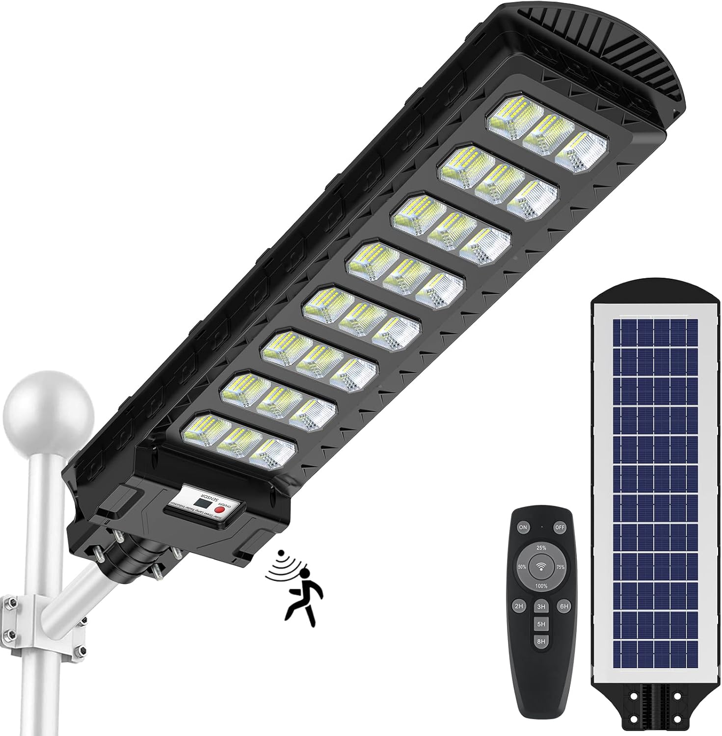 Mokot 800W Solar Street Lights Outdoor Waterproof, 672 LED Solar ...