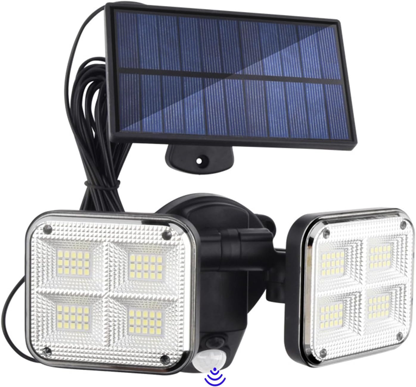 iKenta Motion Sensor Solar Lights,18W 120 LED Solar Flood Lights Outdoor, Dusk to Dawn Dim Solar ...