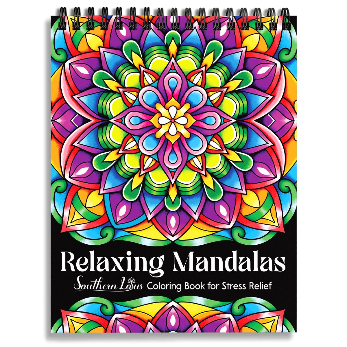 Amazon.com: SOUTHERN LOTUS Relaxing Mandalas Coloring Book Spiral Bound ...