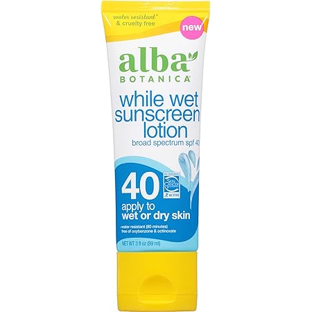 Amazon.com: Alba Botanica Sheer Shield Sunscreen Lotion, SPF 45, Sweet ...