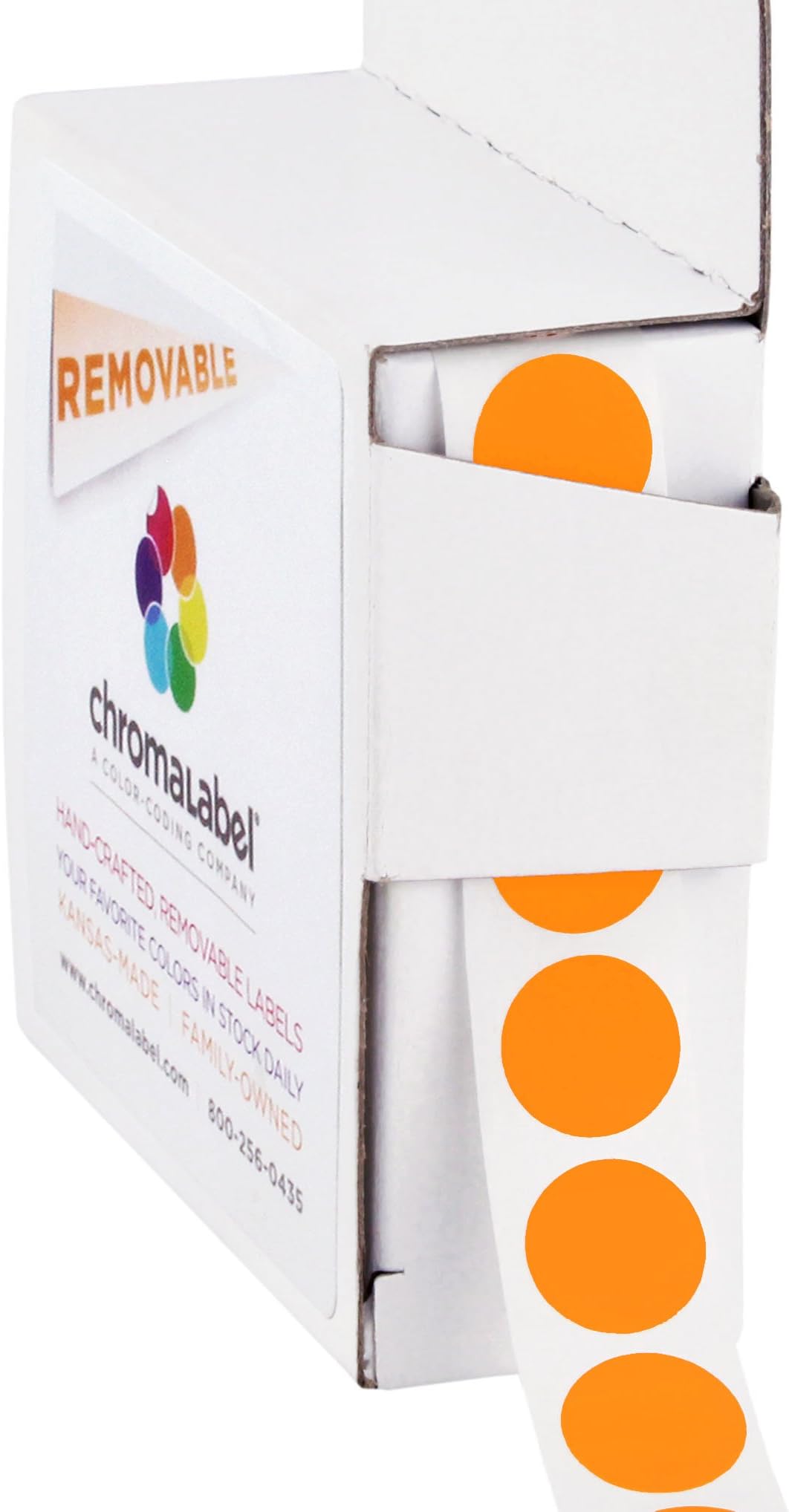 Amazon.com : ChromaLabel 1/2 Inch Circle Sticker Labels, Easy to Write ...