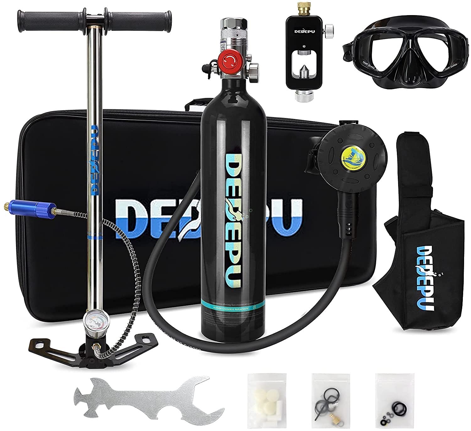 Buy VTAMIN Scuba Diving Tank Equipment, 1L Portable Mini Dive Oxygen ...