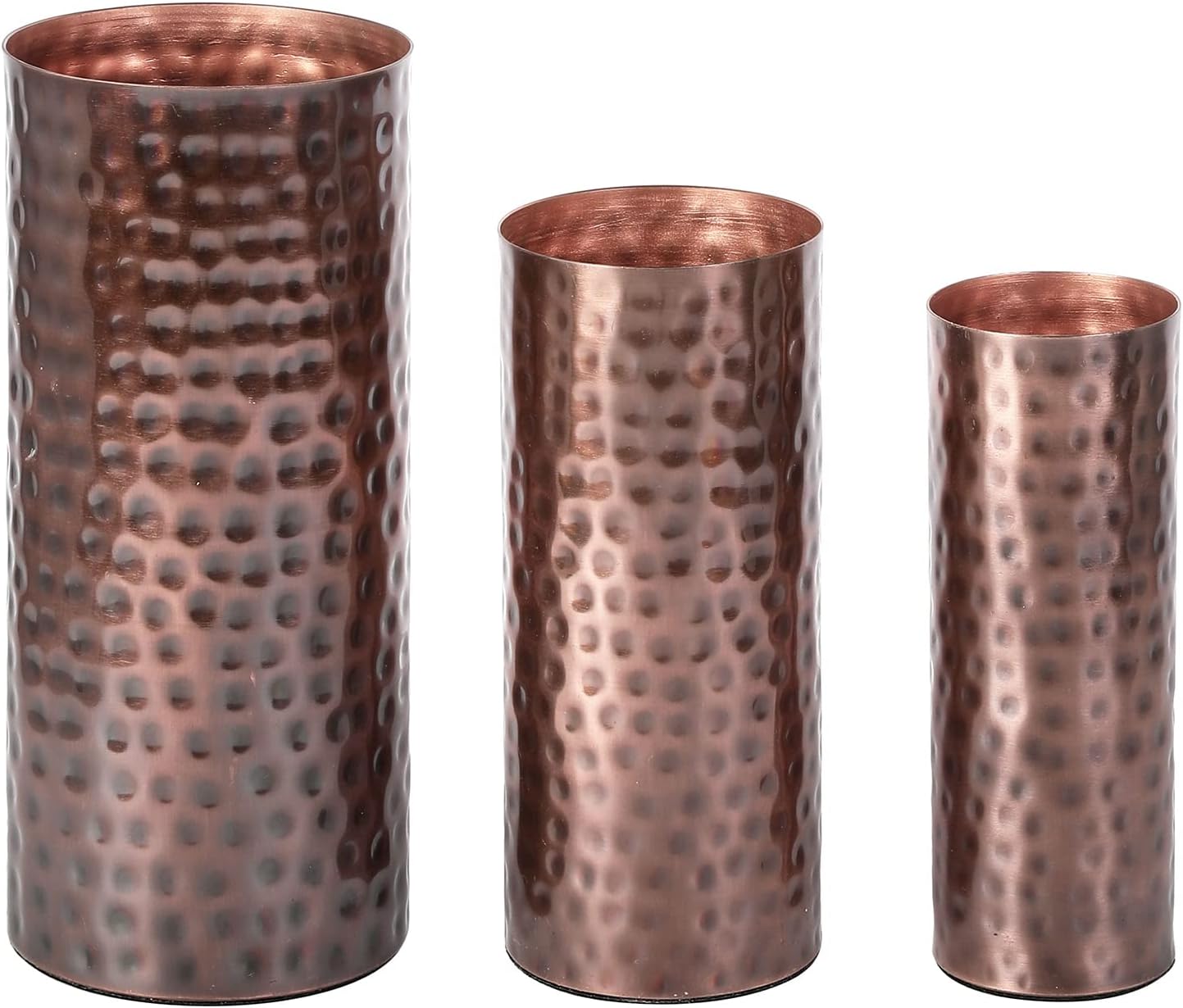 Amazon.com: MyGift Modern Vintage Copper Tone Metal Tall Cylinder ...