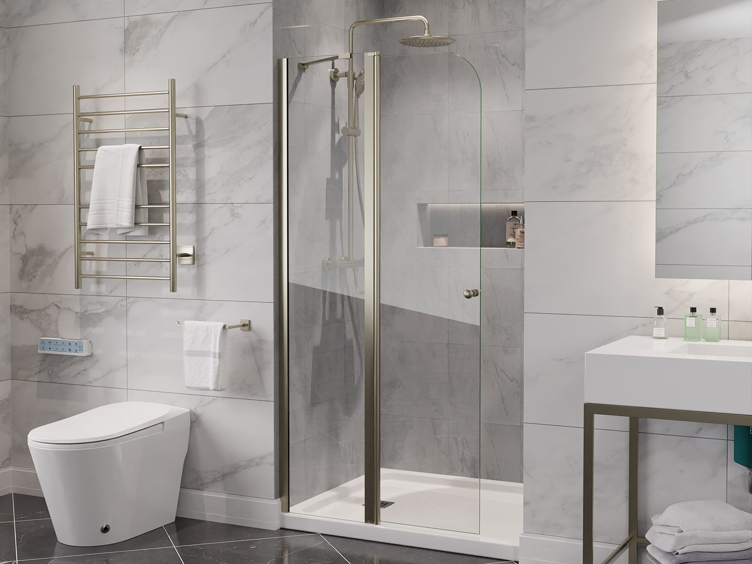 Anzzi72 In X33 5 In Frameless Swinging Shower Door Resistance ...