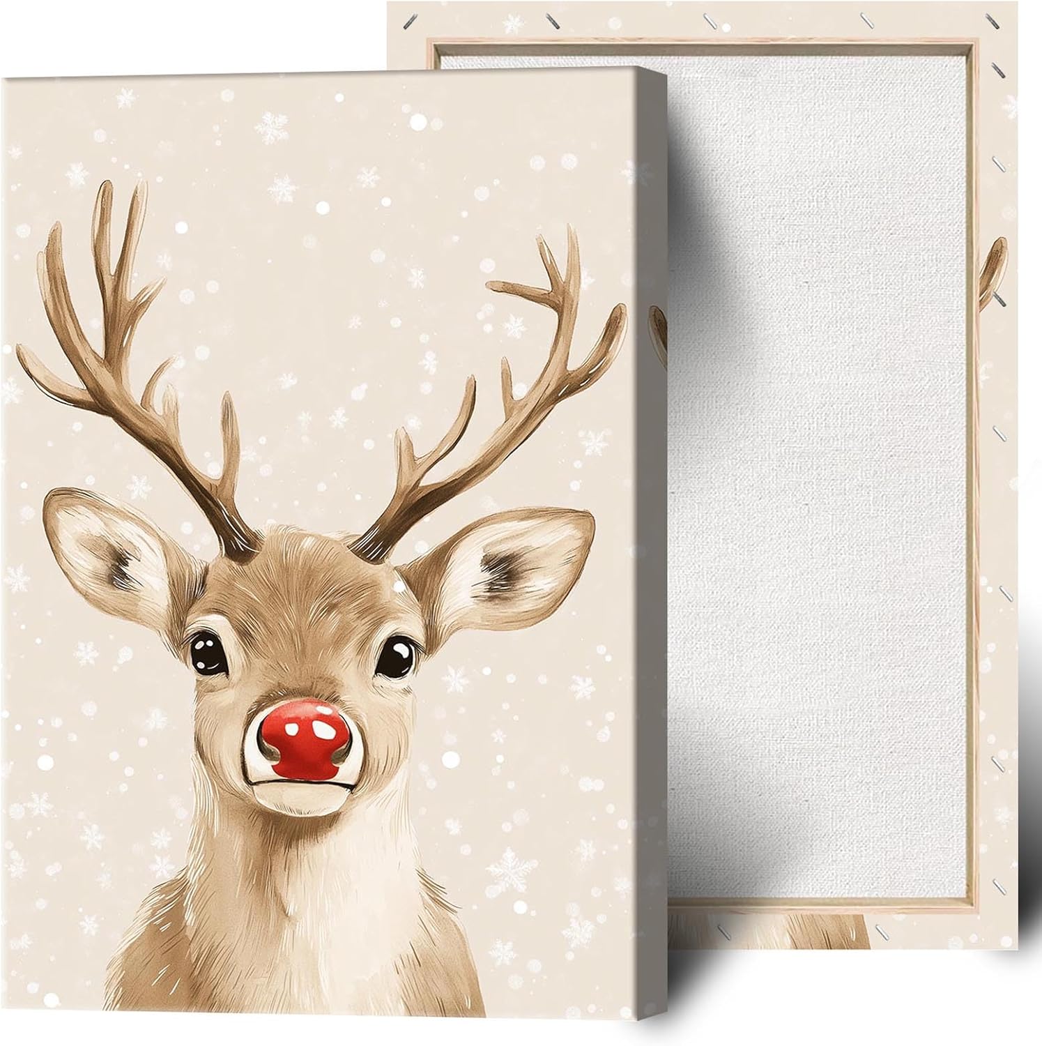 Amazon.com: Funky Red nosed reindeer in the snow Posters christmas Room ...