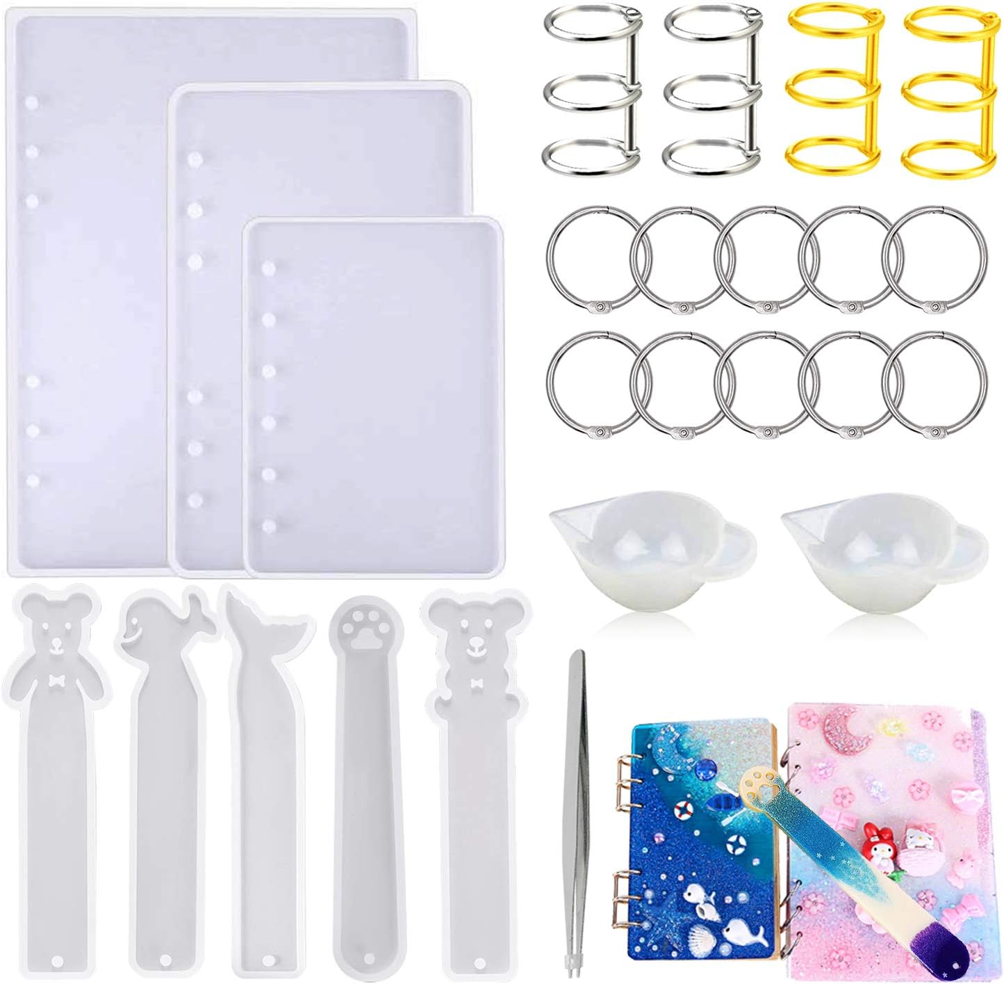 Amazon.com: 5 PCS Full-Featured Notebook Resin Casting Molds Kit ...