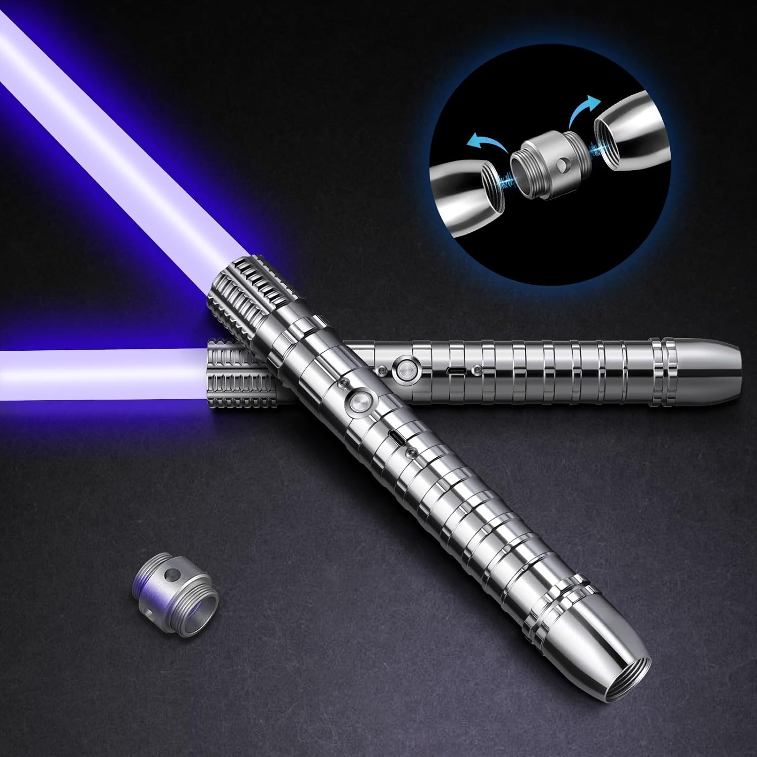 Fachmach 2 Pezzi Spada Laser Lightsaber 11 Colori RGB con Suono di ...