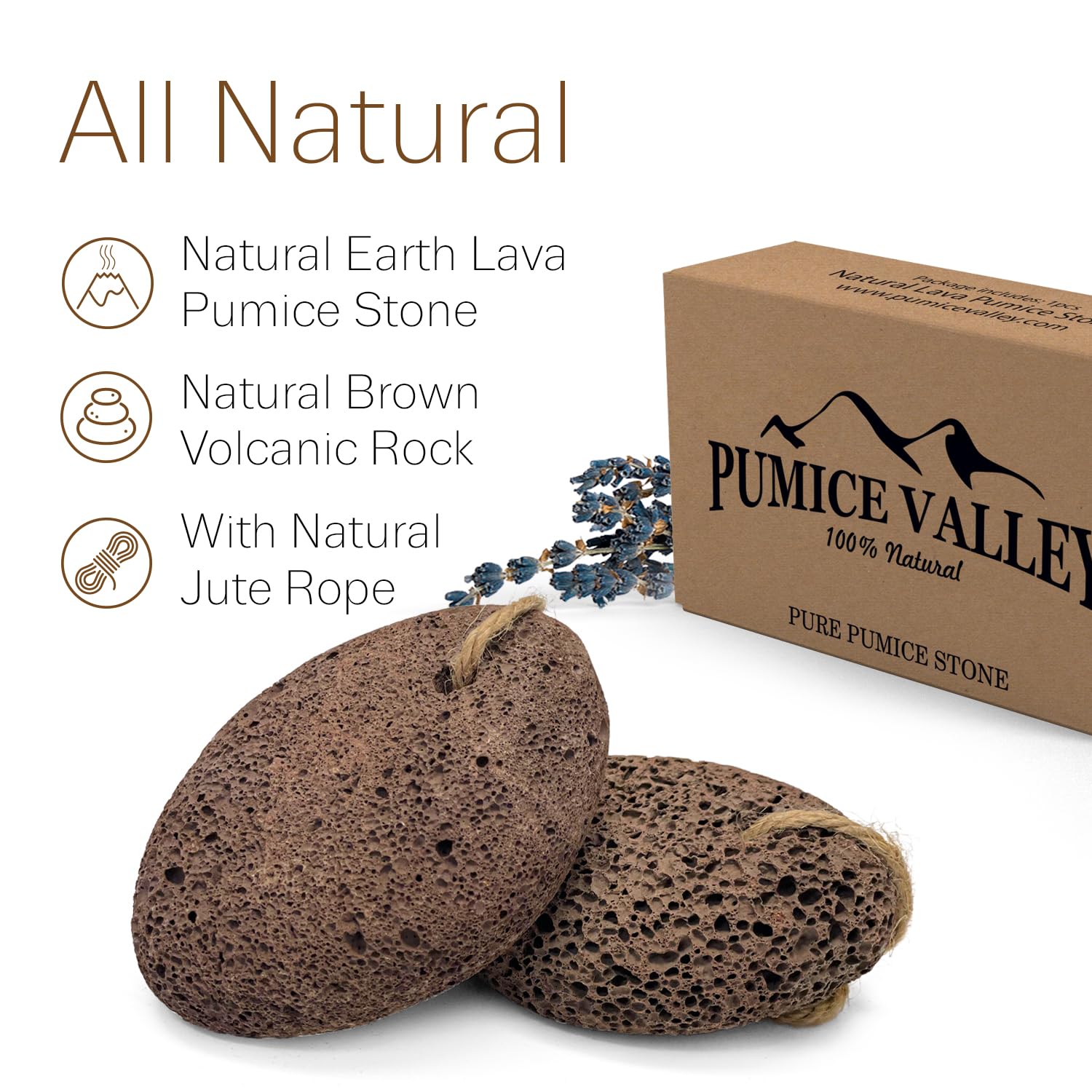 Snapklik.com : Pumice Stones For Feet - Natural Earth Lava Brown Pack ...
