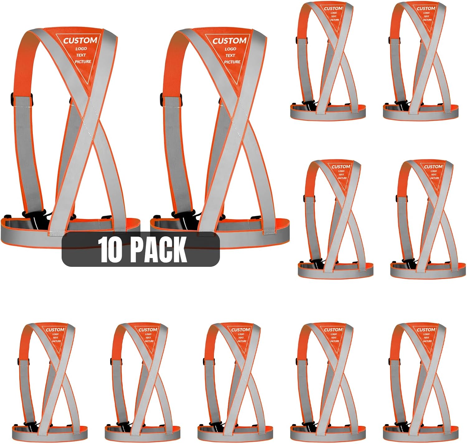 Amazon.com: BeautyWill Custom Safety Vest, Adjustable Reflective Vest ...