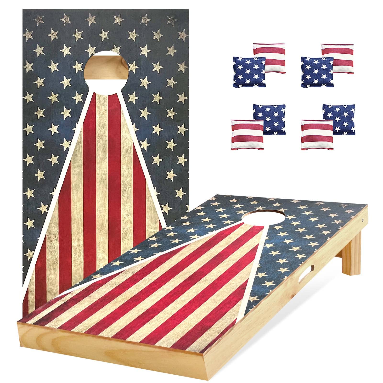 Buy Cornhole Set Corn Hole Boards: Premium Bean Bag Toss Game Set ...