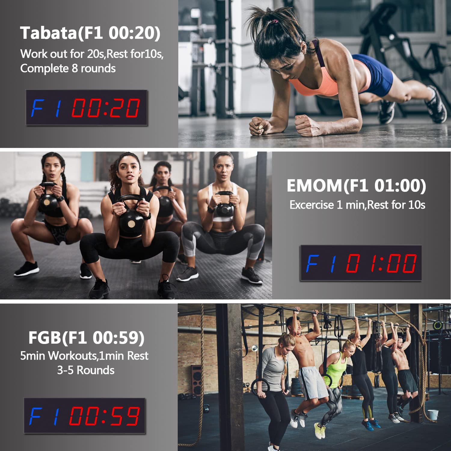 Gym Clock Timer For Home With Remote Ktzon 1 5 1 8metal Led Gym Timer