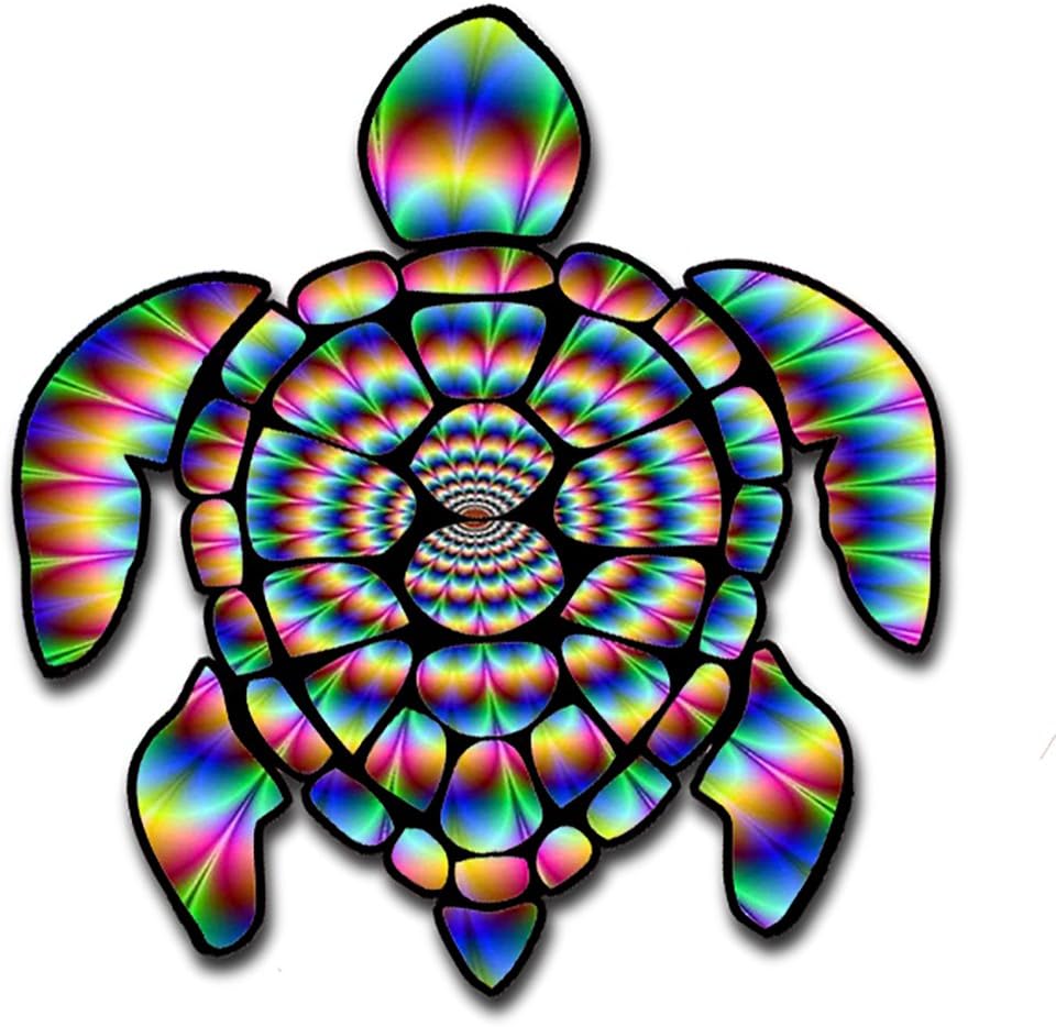 Amazon.com: Sea Turtle Trippy Hippy Design Tye-Dye Graphics Hawaii ...