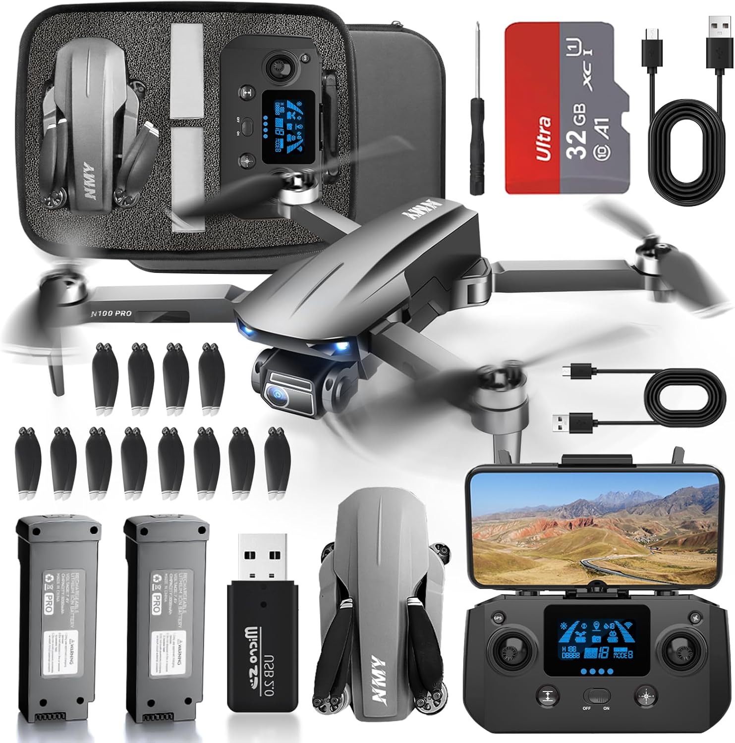 Amazon.com: NMY N100 Drones with Camera for Adults 4k, 3800ft ...