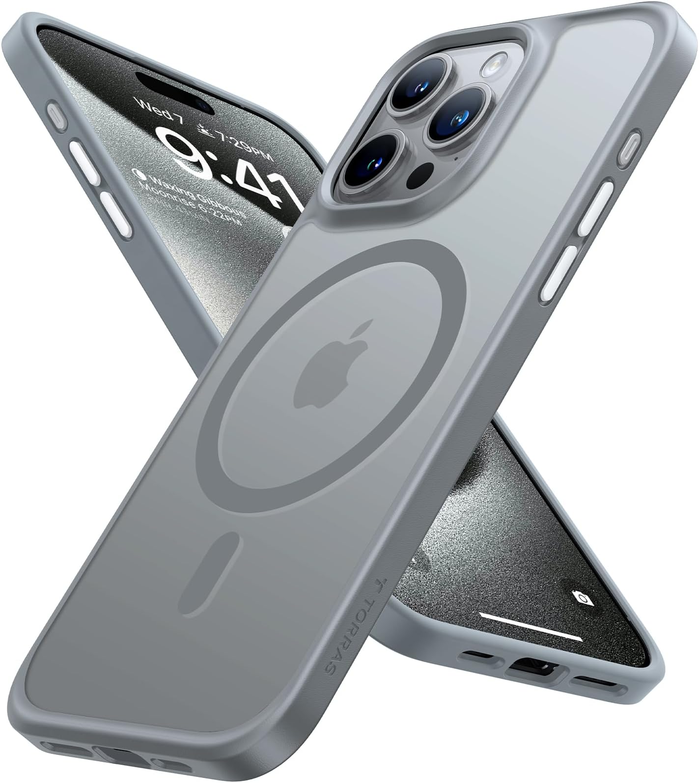 Amazon.com: TORRAS Magnetic Shockproof Compatible with iPhone 15 Pro ...
