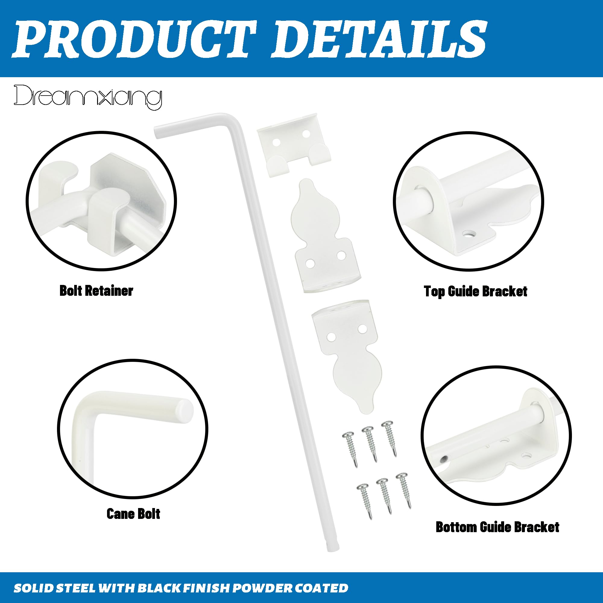 Snapklik.com : 18" Heavy Duty Cane Bolt Gate Drop Rod Hardware Ground ...