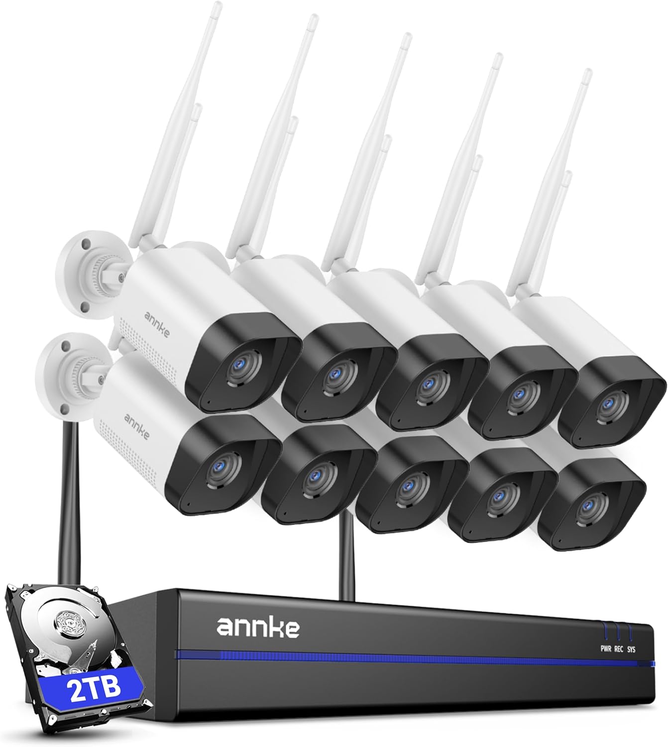 Amazon.com: ANNKE Wireless Camera System, 16CH Expandable 4K Security ...