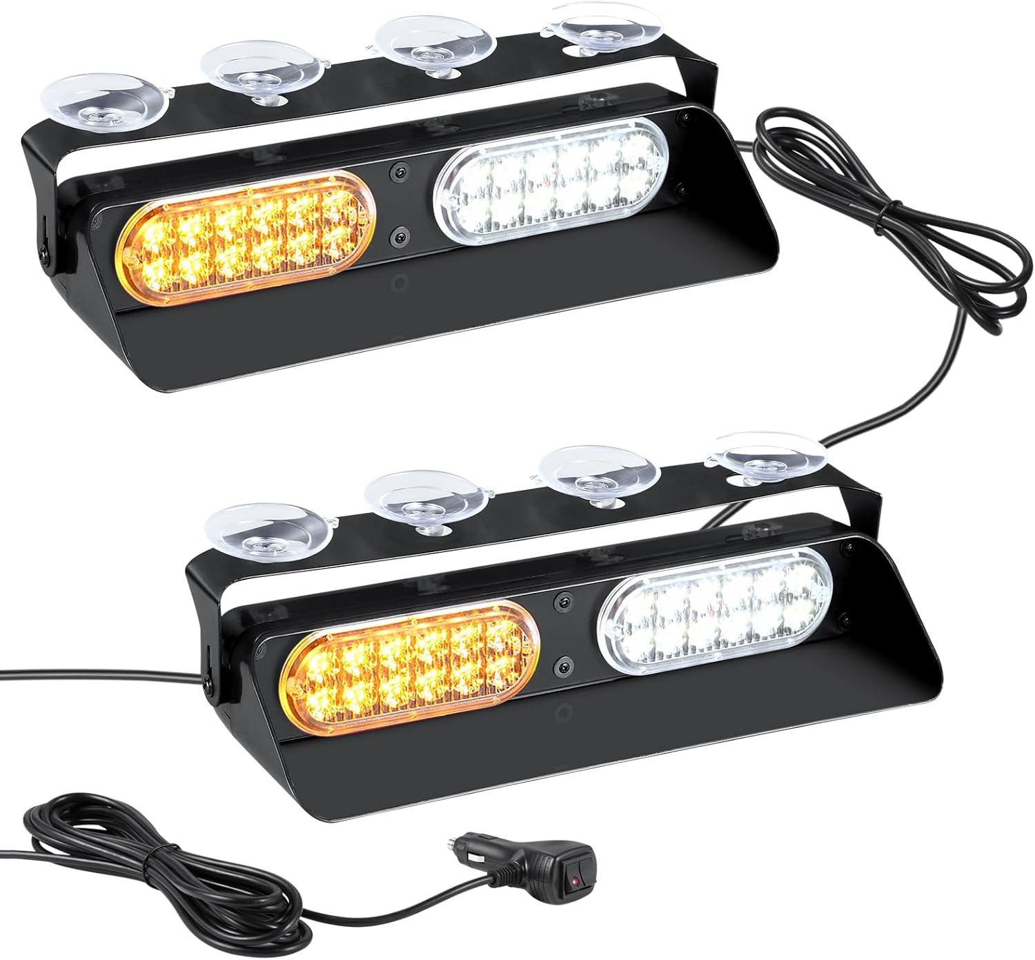 Amazon.com: AT-HAIHAN 2 in 1 Amber White LED Dash Emergency Strobe ...