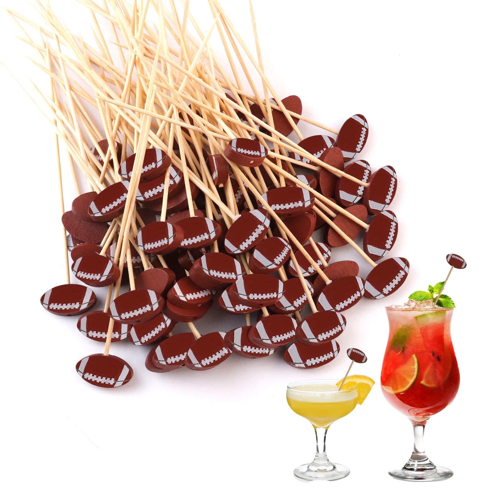Amazon.com | Football Toothpicks, 100PCS Cocktail Picks, Superbowl ...