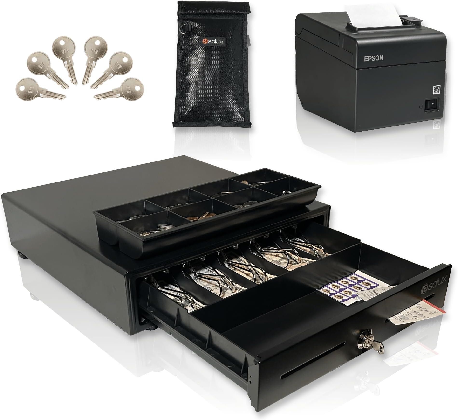 Amazon.com : SOLUX POS Hardware Bundle for Square System - 16" Square ...