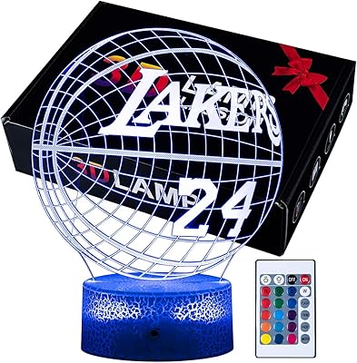 Basketball Night Light,3D Illusion Effect Lamp Light Remote Control RGB ...
