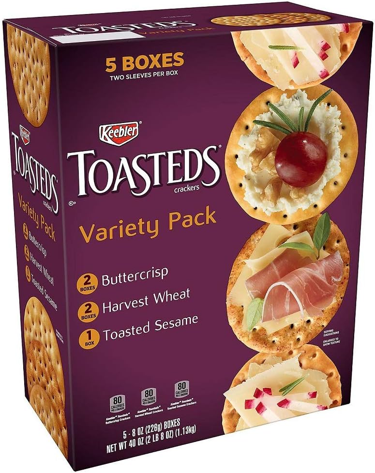 Kellogg's Toasteds Crackers Variety Pack 226 g (Pack of 5) : Amazon.com ...