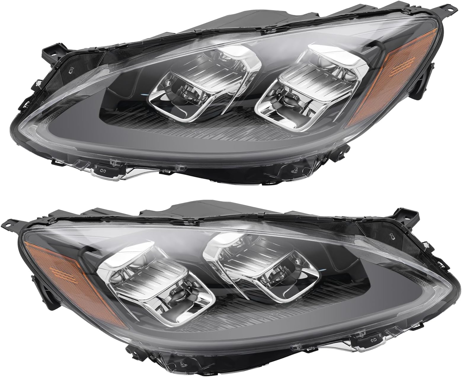 Amazon.com: For 2020-2021 For Ford Escape Left+Right Headlights Haloge ...