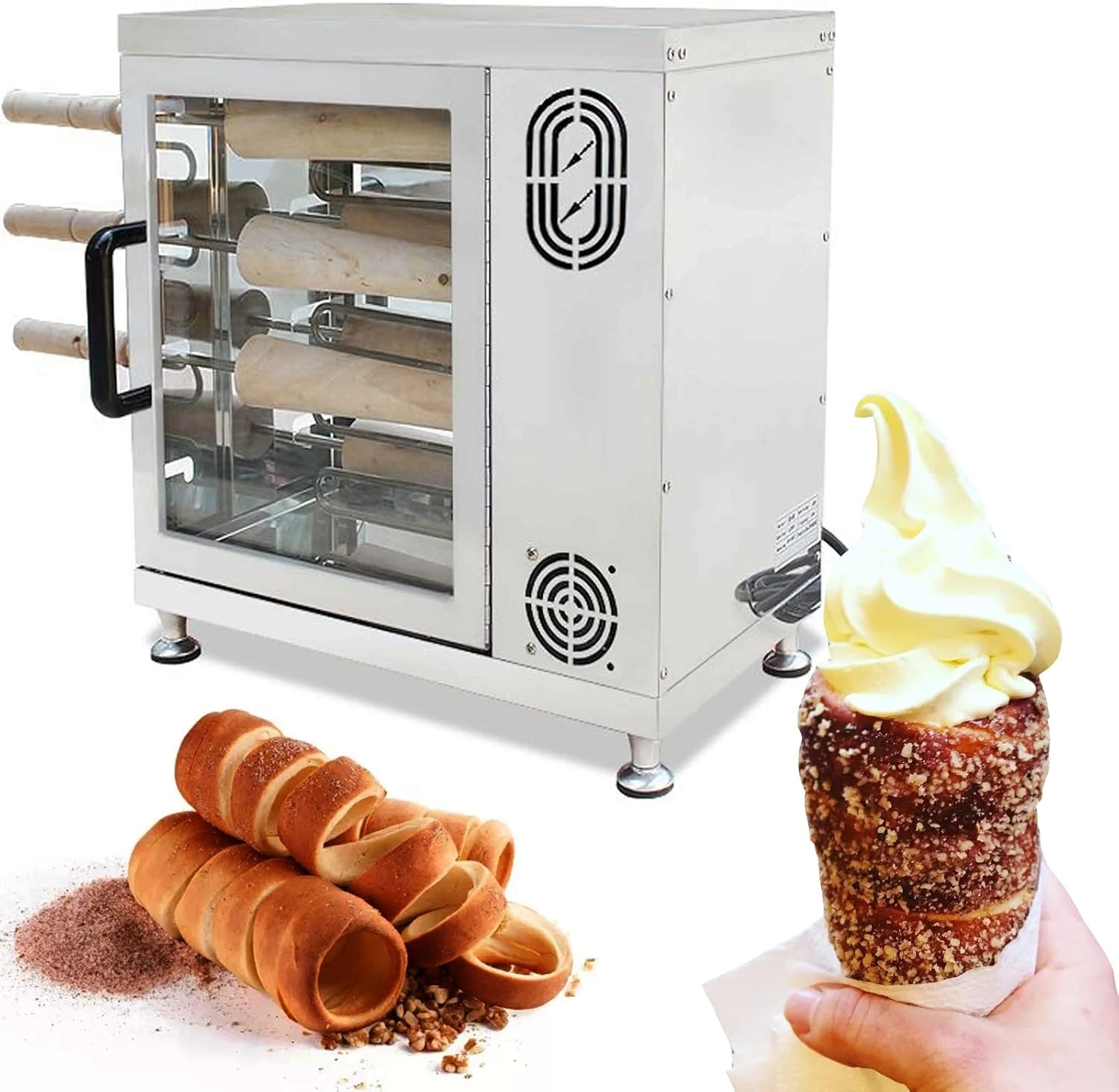 Amazon.com: Chimney Cake Oven Commercial Electric Hungarian Kurtos ...