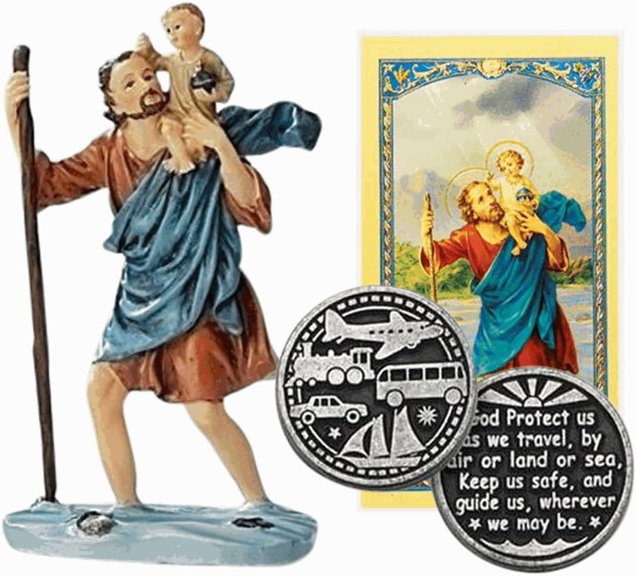 Amazon.com: Gifts by Lulee, LLC Saint Christopher Patron of Safe Travel ...