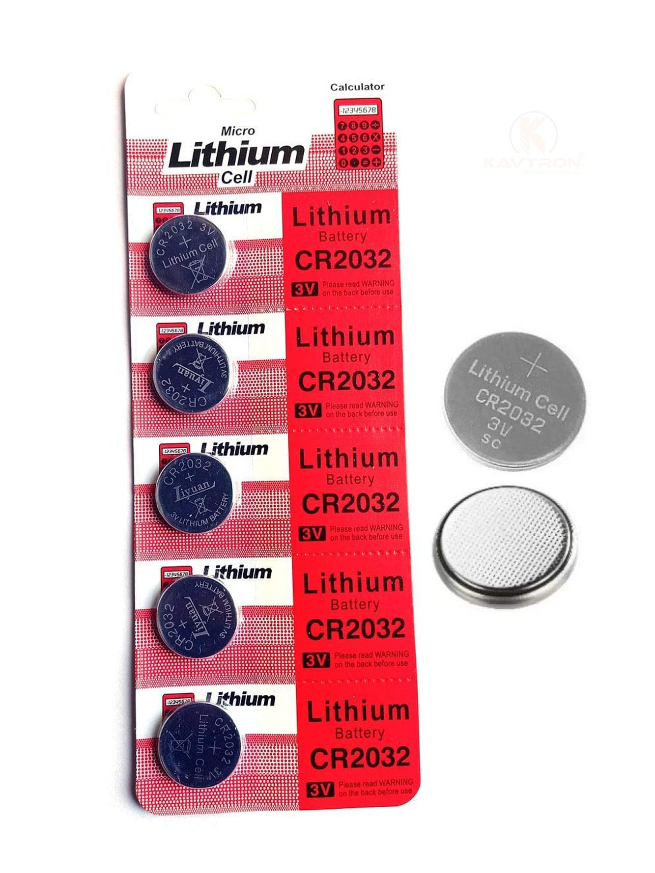 Buy KAVTRON CR2032 Battery for Motoard - Micro Lithium Cell CR2032 3V ...