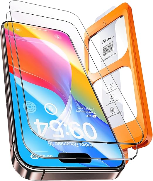 Amazon.com: TOCOL for iPhone 16 Plus Screen Protector/iPhone 15 Plus ...