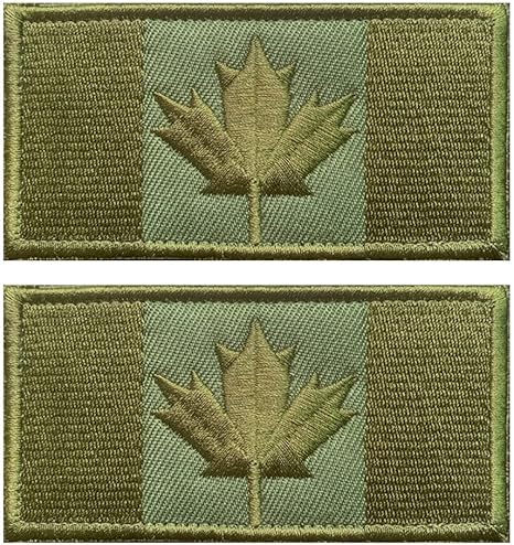 Canada Flag Patch - 2 Pack Tactical Canadian CA Army Green Maple Leaf ...