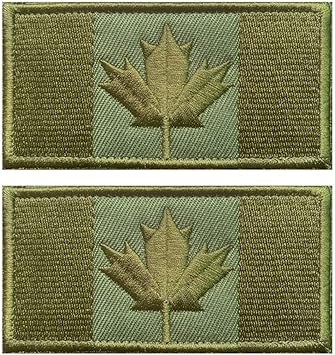 Canada Flag Patch - 2 Pack Tactical Canadian CA Army Green Maple Leaf ...