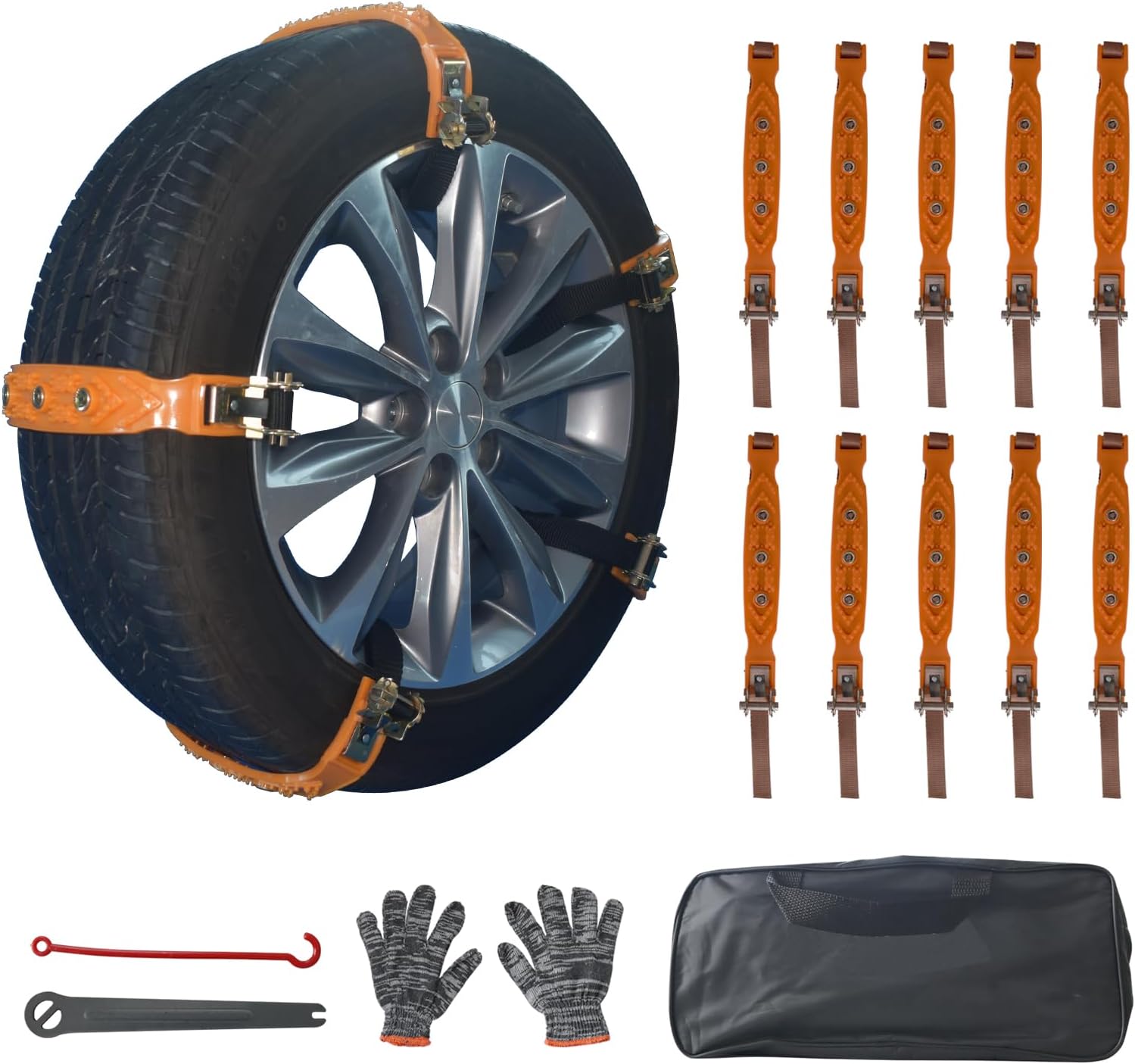 Amazon.com: WWFGYX 10pcs Car Snow Chains,Tire Snow Chains, Adjustable Quagmire Escape for Trucks ...