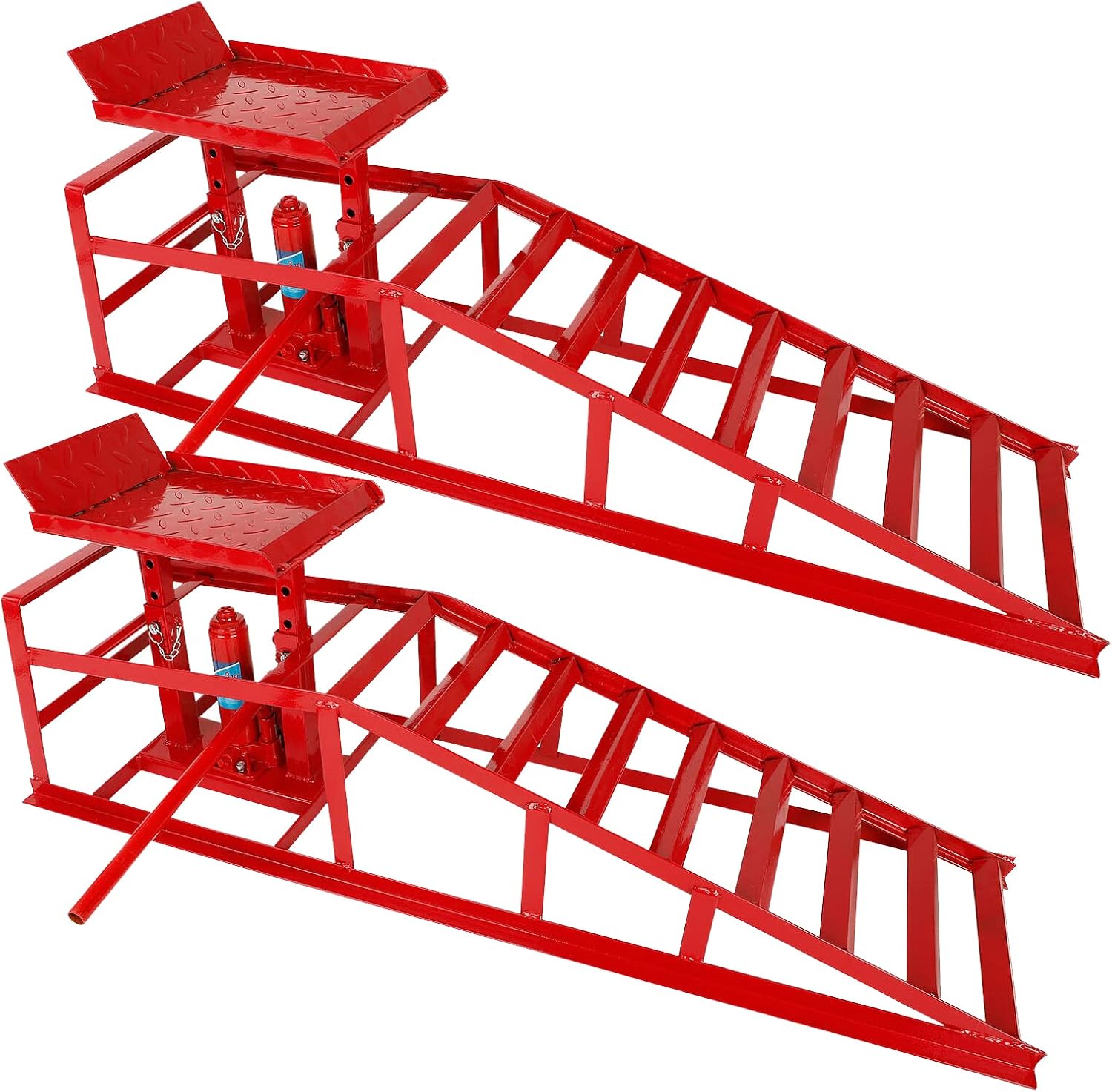 2PCS Portable Car Repair Lift Height Hydraulic Vehicle Ramps for ...