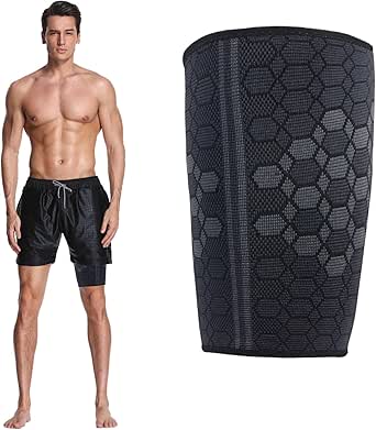 Hamstring Compression Sleeve,1 Pcs Thigh Compression Sleeve,Adjustable ...