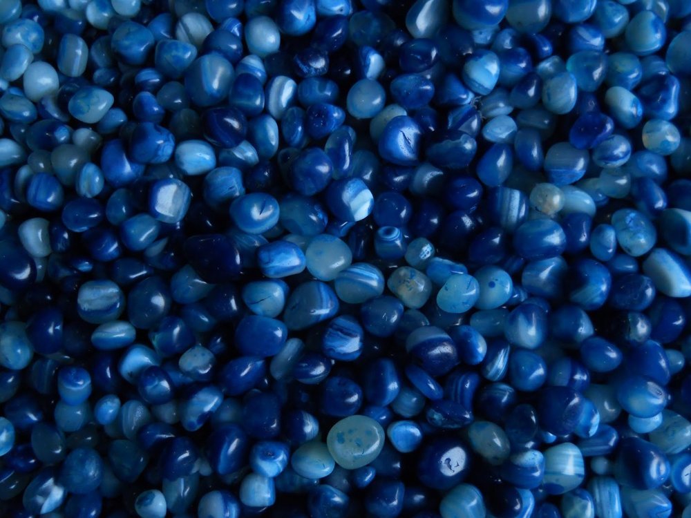 Buy Blue Onyx Pebble/Blue Pebbles/Blue Decorative Stone/Glossy ...