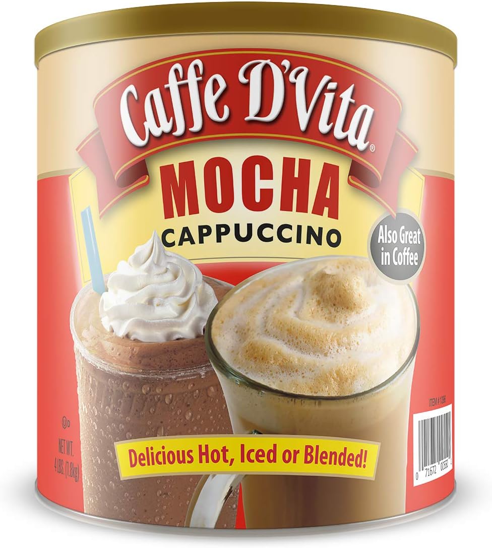 Amazon.com : Caffe D'Vita Mocha Cappuccino Mix - Mocha Powder Mix ...