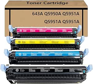 Amazon.com: Yfmykj for Hp 643A Q5950A Q5951A Q5951A Q5951A Toner ...
