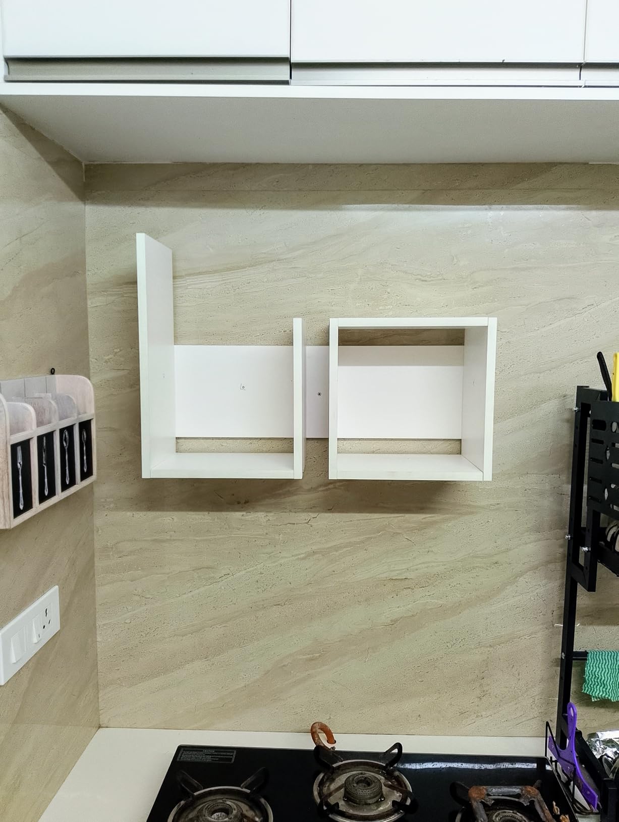 ABOUT SPACE Wooden Wall Mounted Shelf - Open Wall Shelf - Floating ...