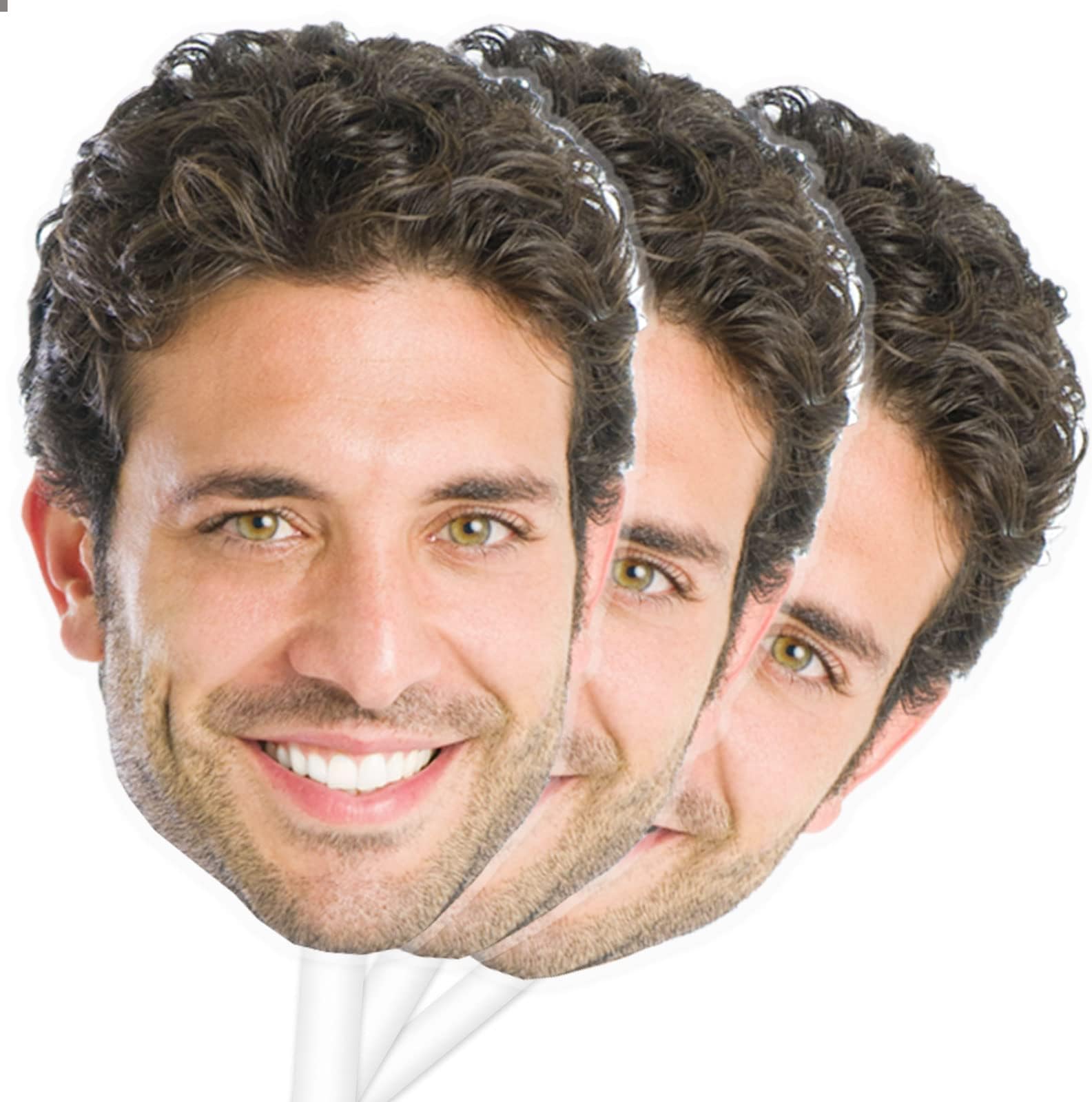 Amazon.com: Head Cutouts on a Stick Custom Face Cut Out Fans ...