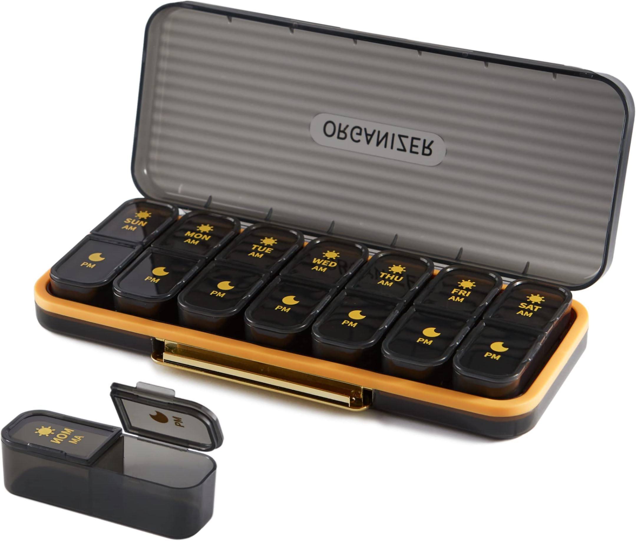 Amazon.com: TALVOLC M Pill Organizer Weekly, 2 Times a Day for 7-Day ...