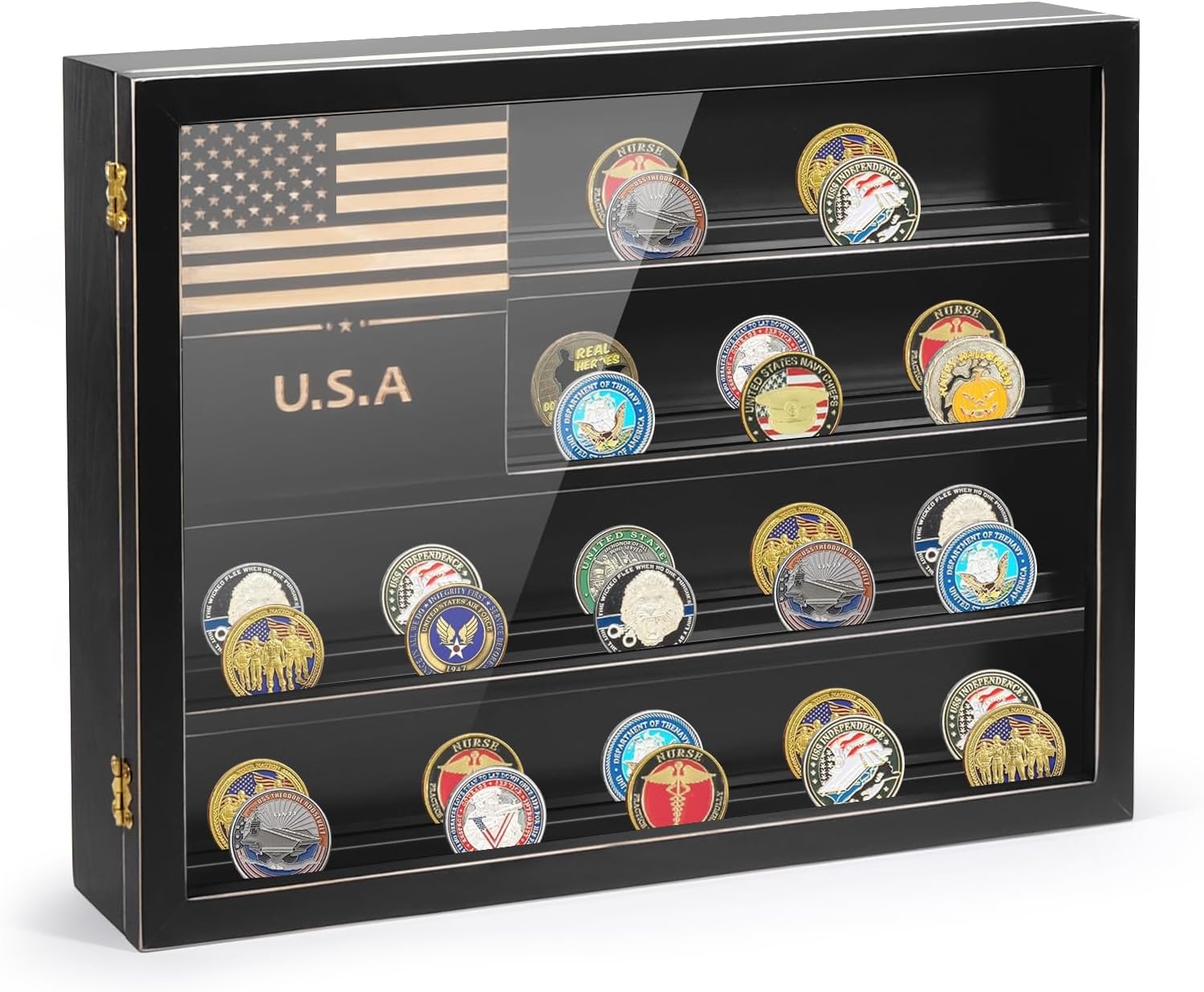 Amazon.com - SEETOOOGAMES Challenge Coin Display Case - Military Shadow ...