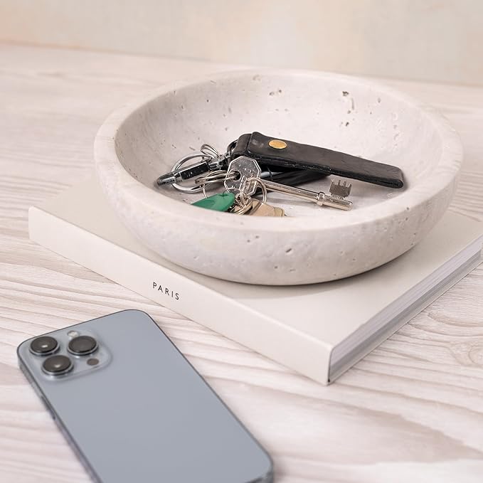 Amazon.com: Shelf & Nook Travertine decorative bowls for home decor ...