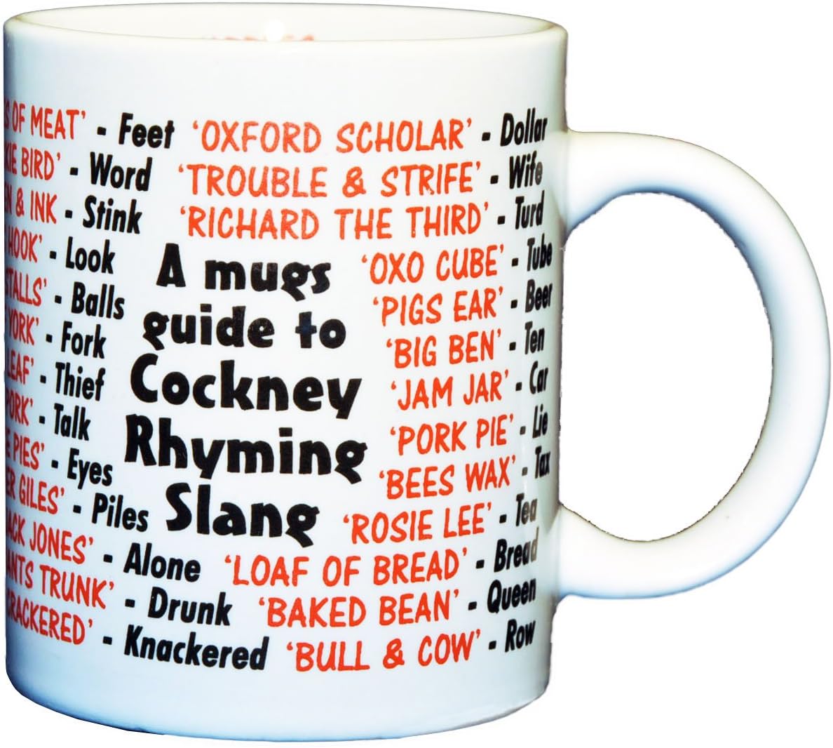 personalised4u Cockney Rhyming Slang Ceramic Coffee Mug – (Standard ...