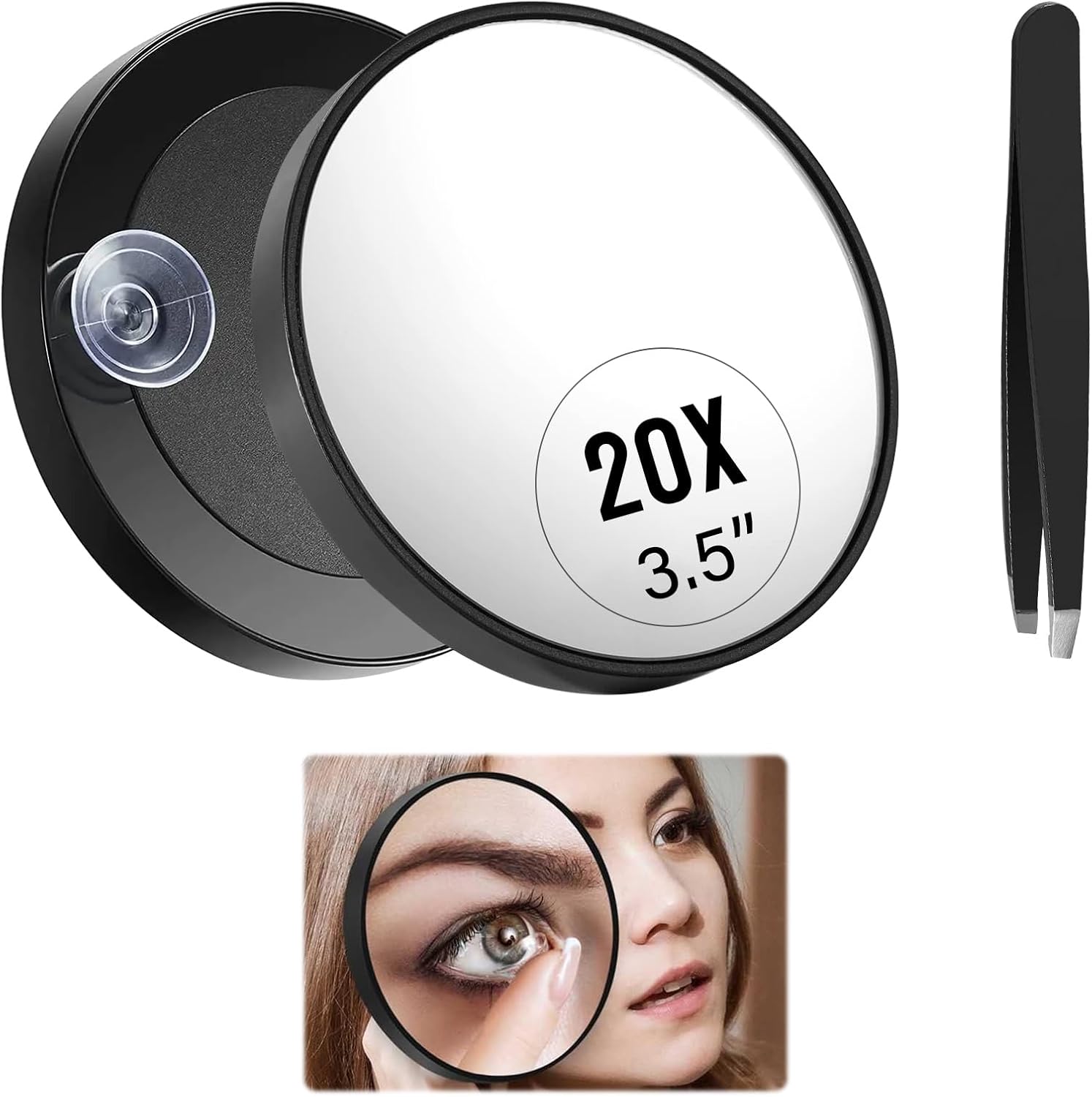 Magnifying Mirror,1PCS Small Magnifying Mirror 20X Magnifying Mirror ...