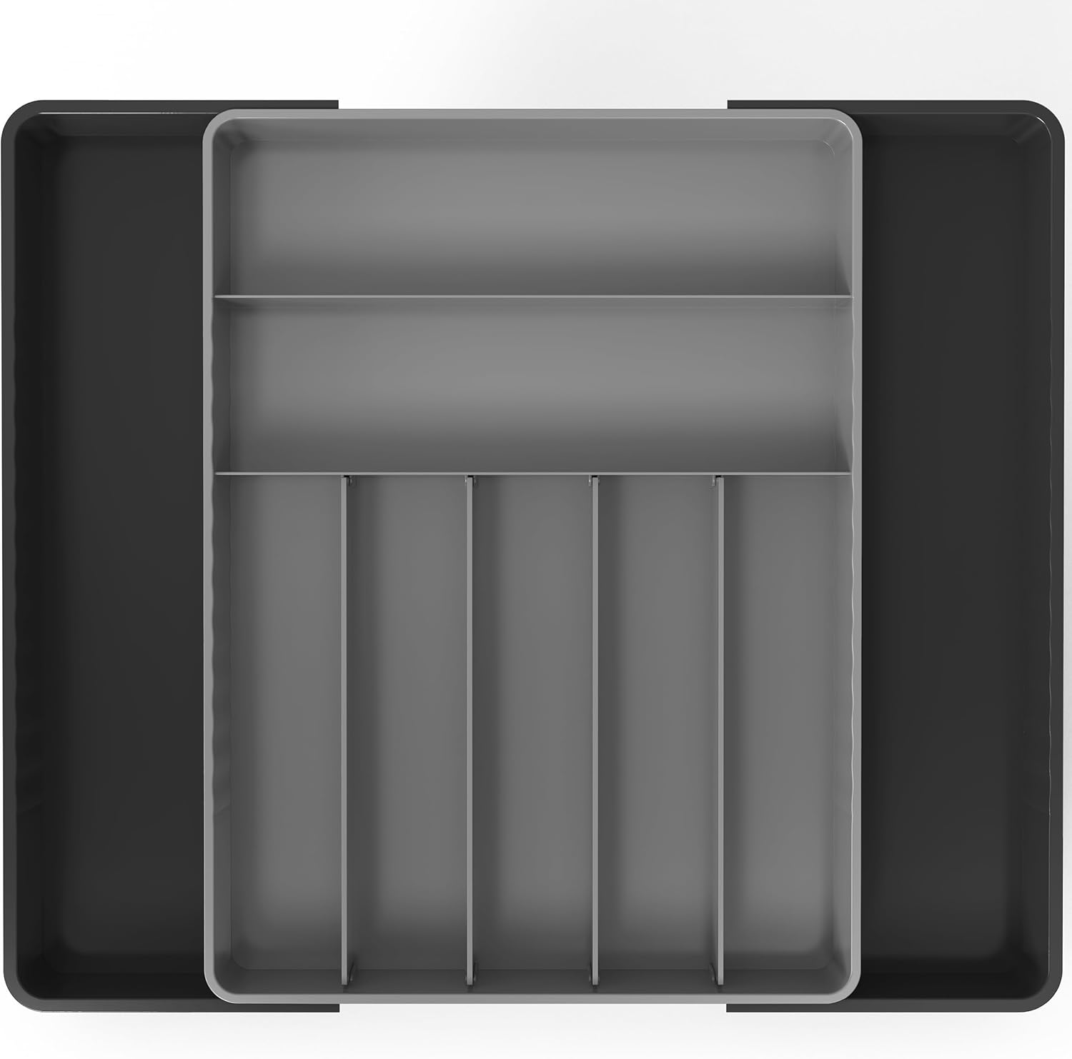 Amazon.com - Simple Houseware Kitchen Drawer Flatware Organizer, Black/Grey