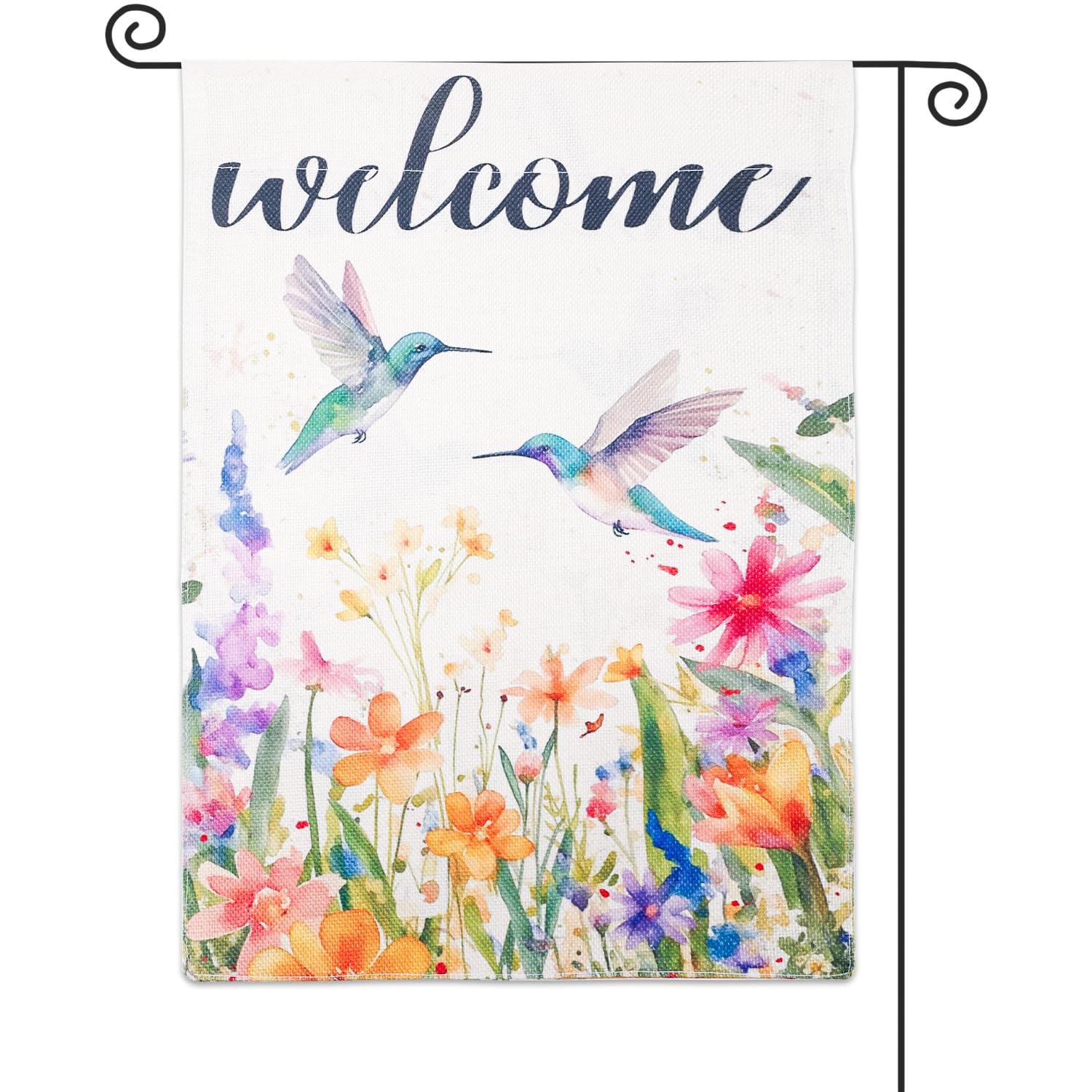 Amazon.com : Hummingbird Garden Flag, 12x18 Inch Double Sided Yard ...