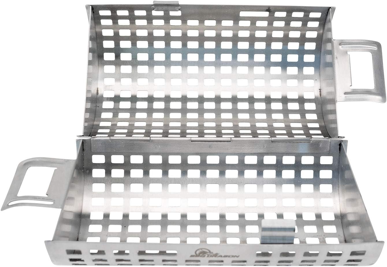 Amazon.com: GoGrillos – Grill Basket 2-Pack Stainless Steel – Rolling ...