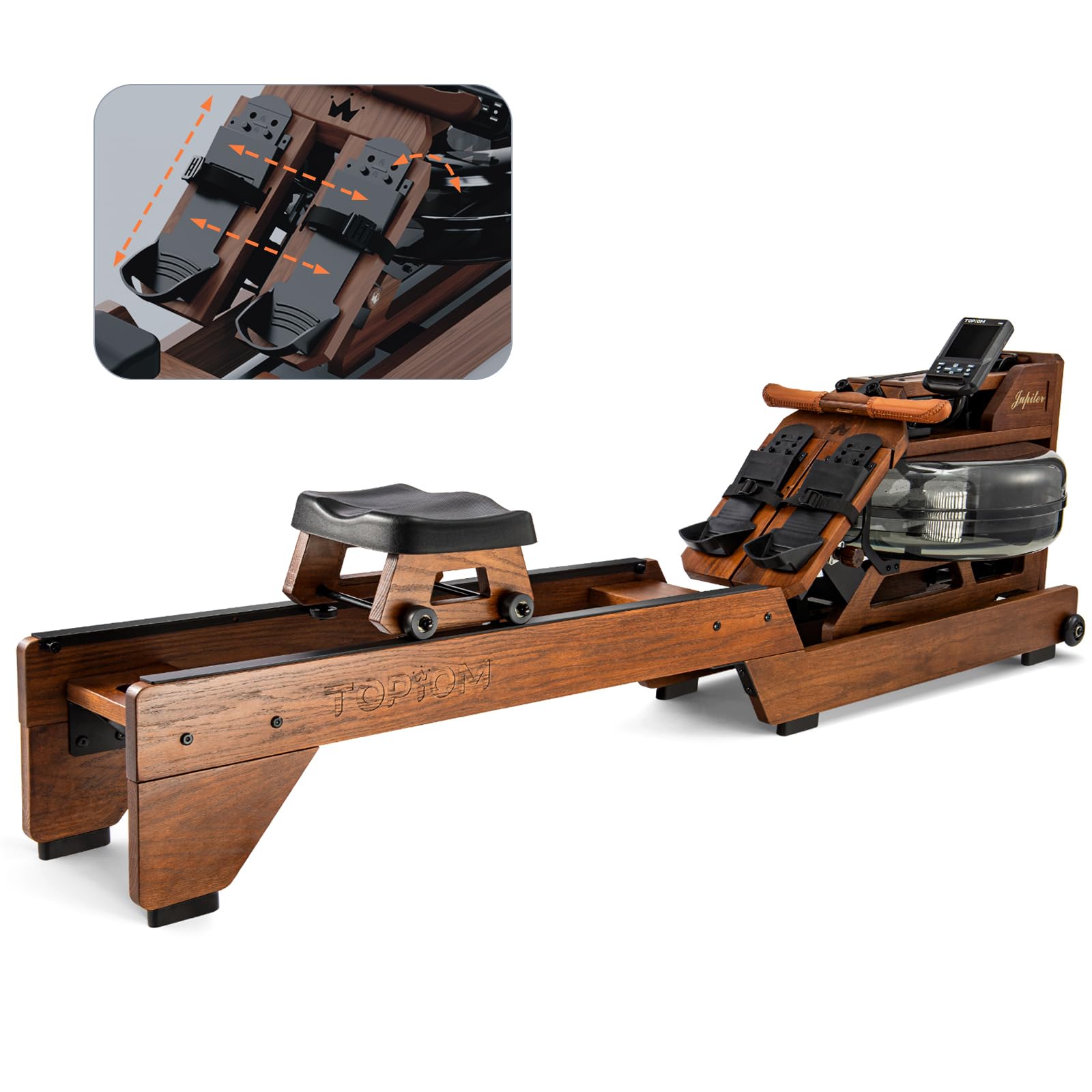 Buy Water Rowing Machine with TM-3 Performance Monitor, 400 lbs Max ...