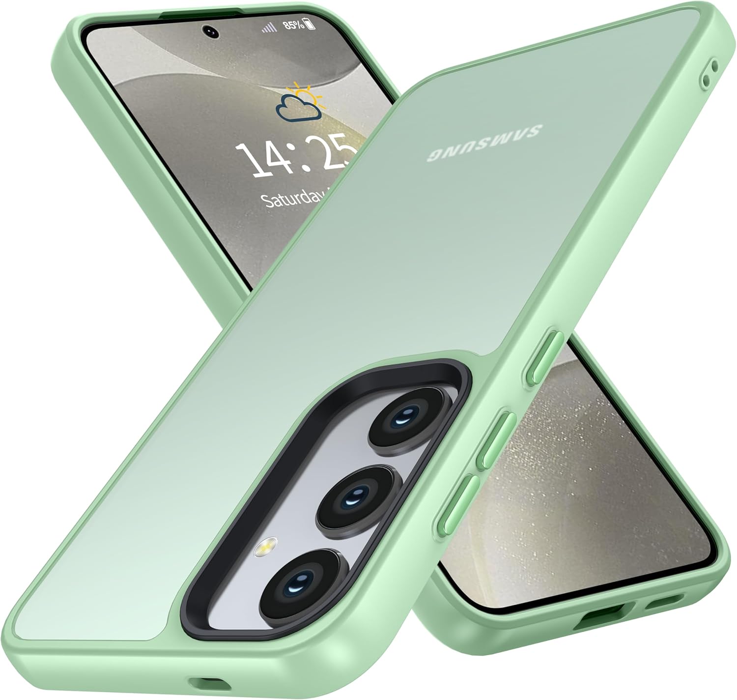 Amazon.com: Oneagle for Samsung Galaxy S24 Case, Translucent Hard Back ...